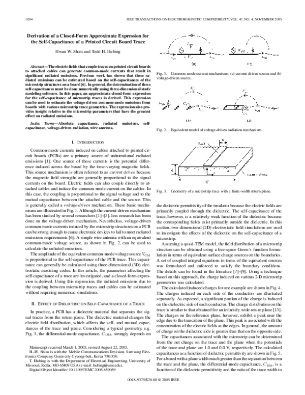 (PDF) Derivation of a closed-form approximate expression for the self-capacitance of a printed ...