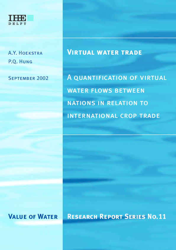 (PDF) Virtual water trade