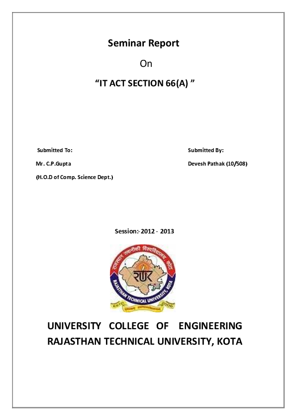 (PDF) Violation of "Right to freedom of speech & Expression" by IT Act ...