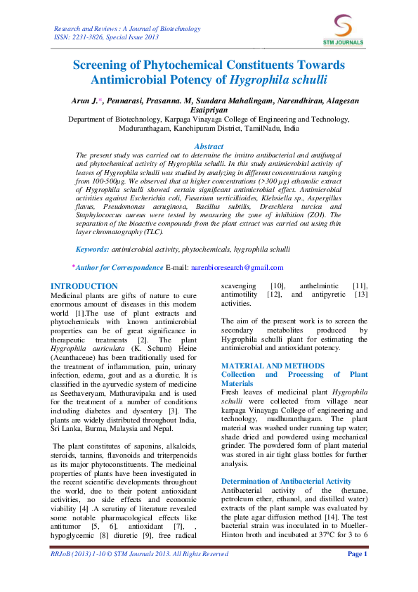 (PDF) phytochemical studies