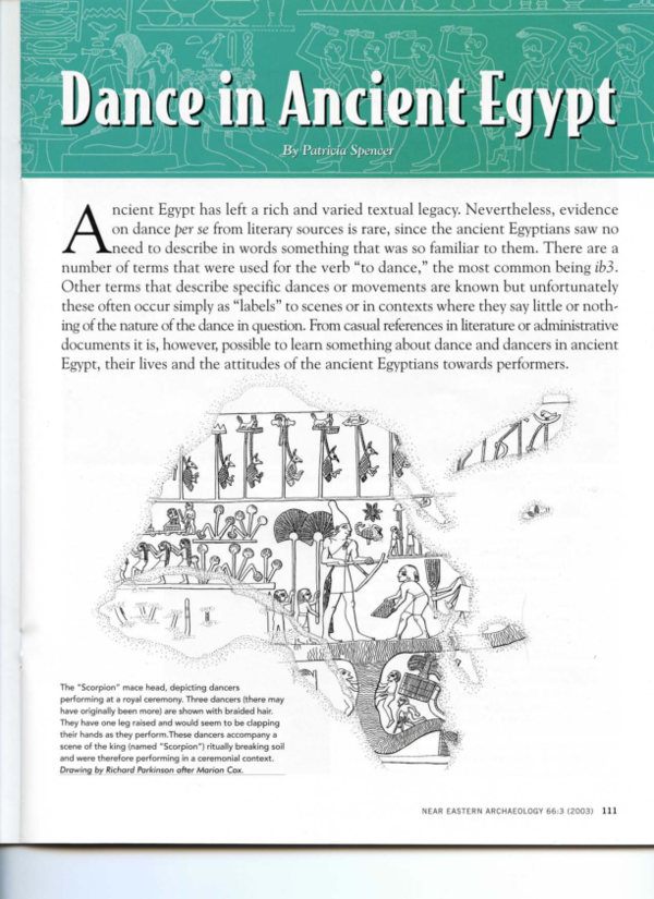 (PDF) Dance in Ancient Egypt