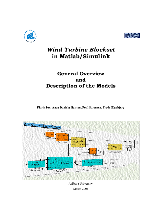 (PDF) Wind turbine blockset in Matlab/Simulink