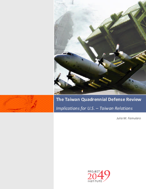 (PDF) The Taiwan Quadrennial Defense Review: Implications for U.S ...