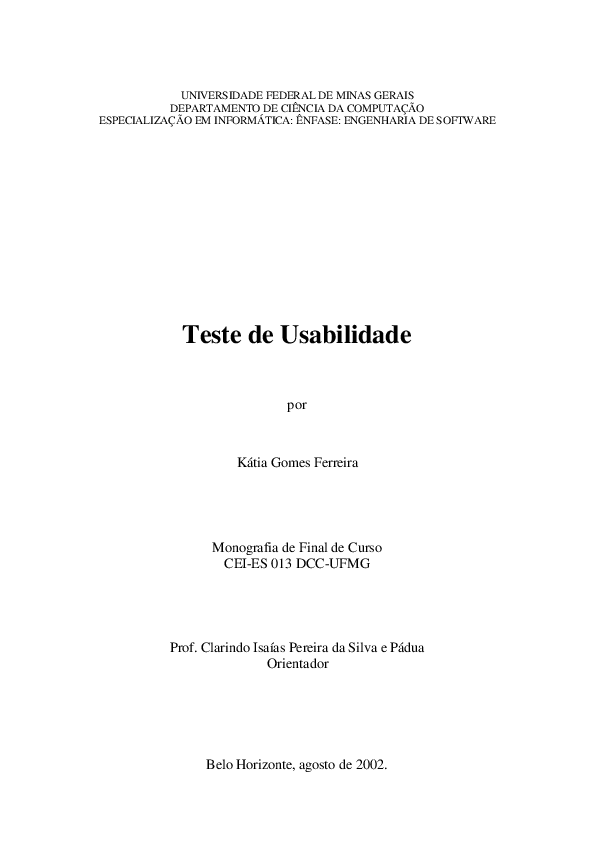 (PDF) Teste de usabilidade