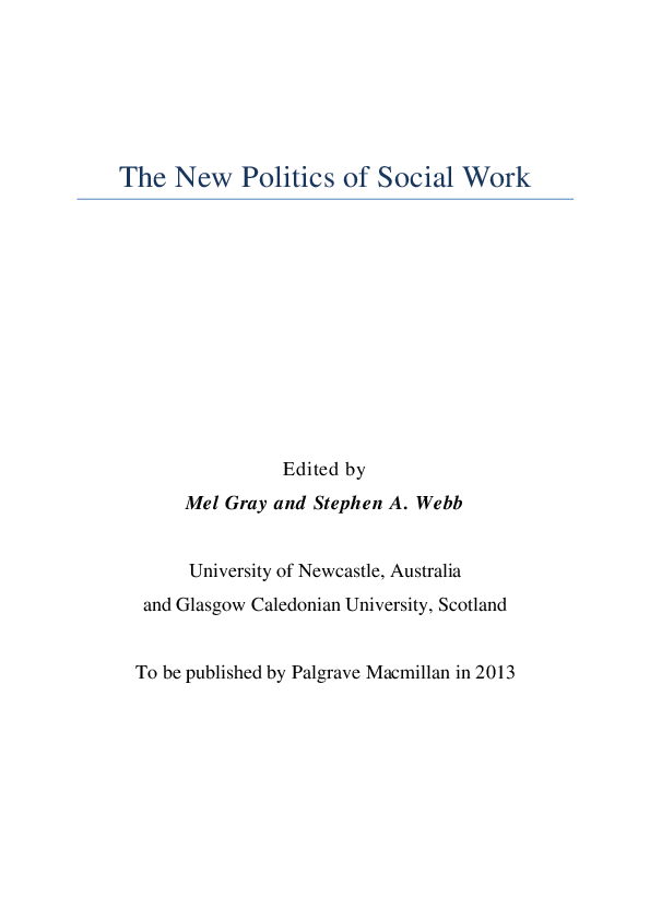 (PDF) The New Politics of Social Work