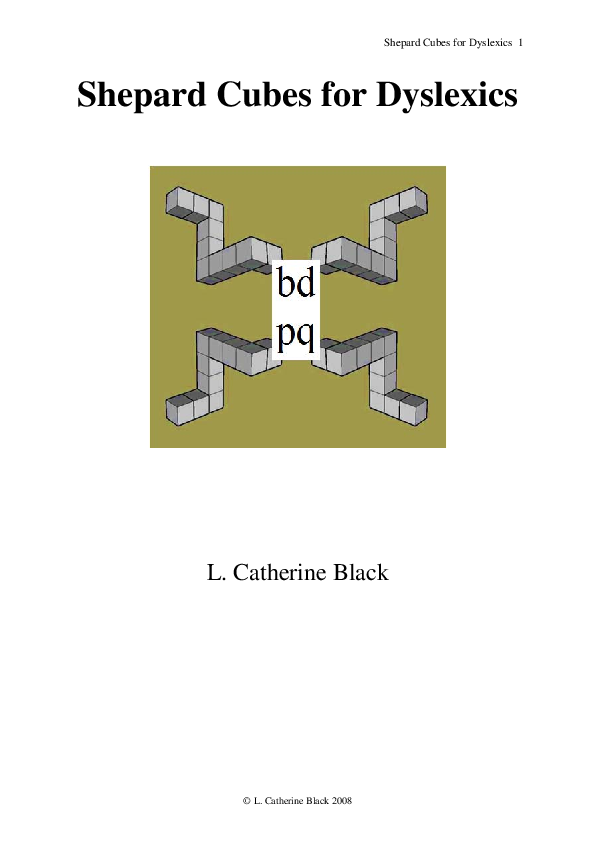 (PDF) Project Proposal: Shepard Cubes for Dyslexics