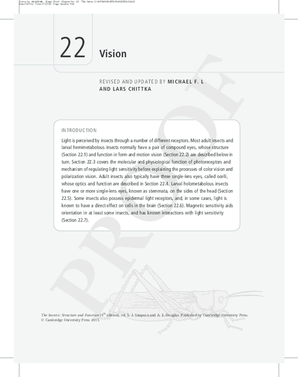 (PDF) Land 2013 The Insects Vision