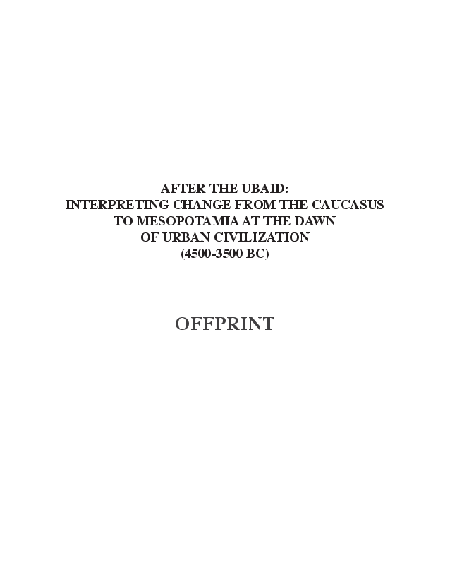 Is there a Post-Ubaid culture ? Reflections on the transition from the ...