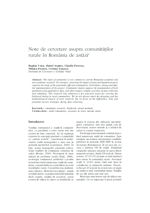 (PDF) Bogdan Voicu, Daniel Arpinte, Claudia Petrescu, Mihnea Preotesi ...