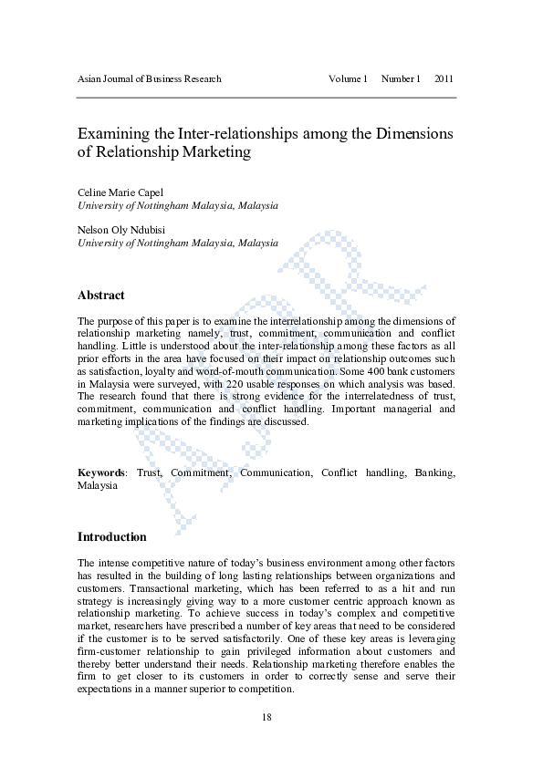 (PDF) Examining the Inter-relationships among the Dimensions of ...