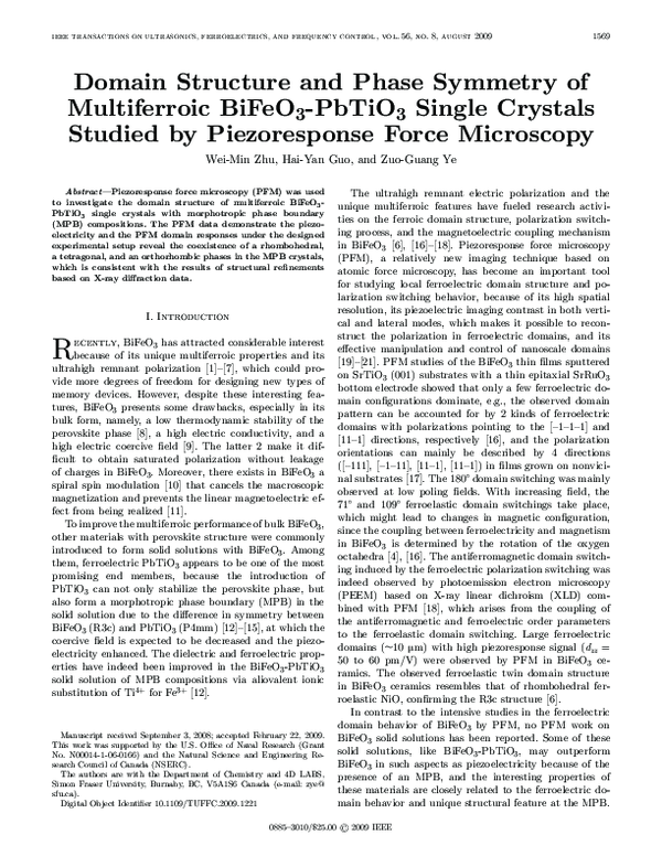 (PDF) Morphotropic Domain Structure of Multiferroic BiFeO3-PbTiO3 ...