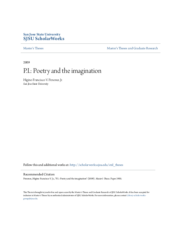 (PDF) PI: Poetry and the imagination