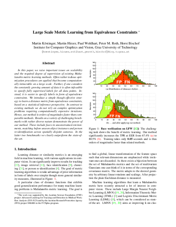 (PDF) Large scale metric learning from equivalence constraints
