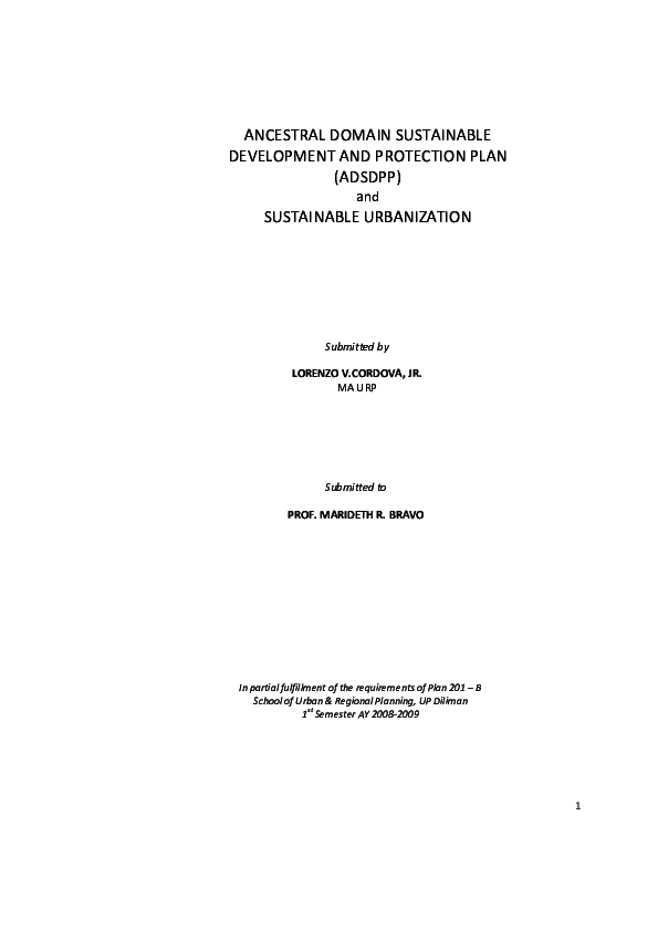 (PDF) ADSDPP and Sustainable Urbanization