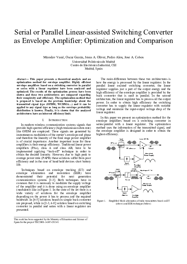 Pdf Serial Or Parallel Linear Assisted Switching Converter As