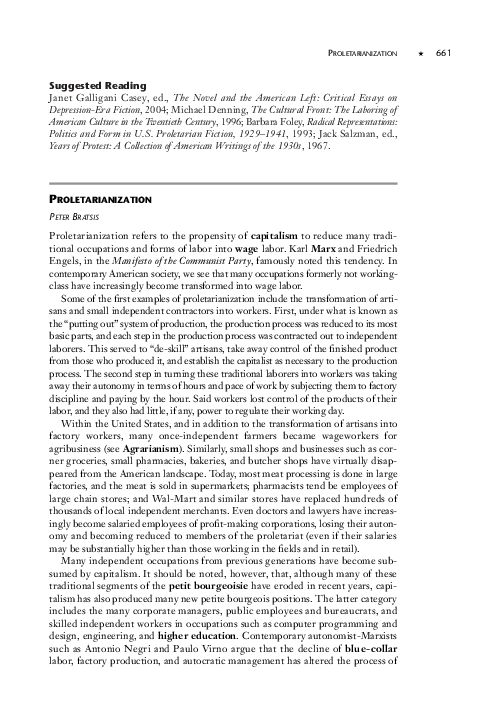 (PDF) Proletarianization