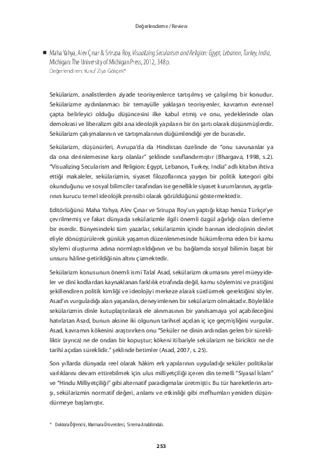 (PDF) Visualizing Secularism and Religion: Egypt, Lebanon, Turkey, India
