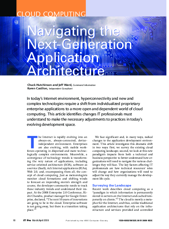 (PDF) Navigating the next-generation application architecture
