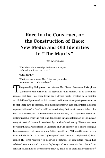 (PDF) Race in the Construct, or the Construction of Race: New Media and ...