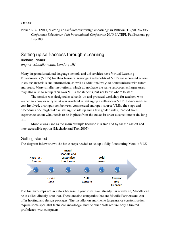 (PDF) Setting up Self-Access through eLearning