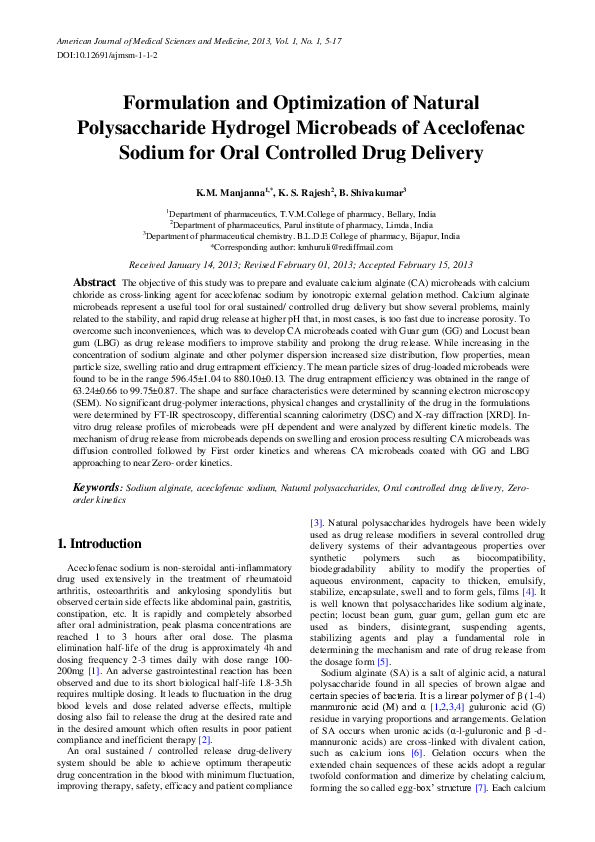 (PDF) Formulation and Optimization of Natural Polysaccharide Hydrogel ...