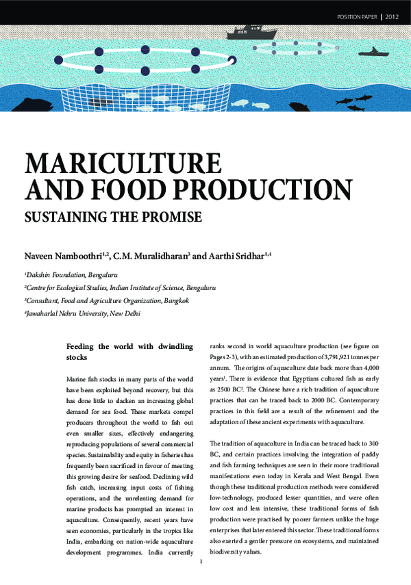 (PDF) Sustaining the Promise: Mariculture