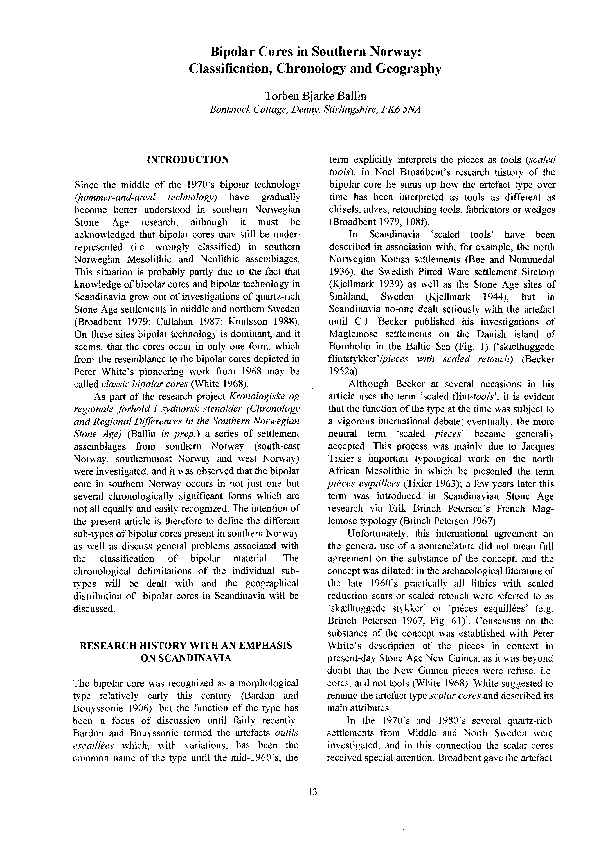 (PDF) 1999: Bipolar Cores in Southern Norway - Classification ...