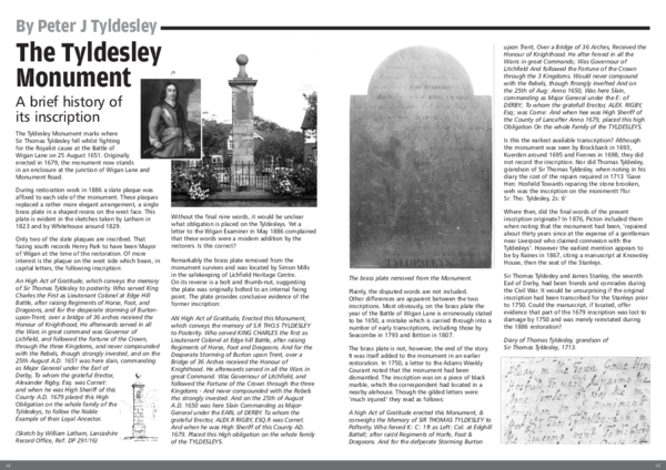 (PDF) The Tyldesley Monument—A brief history of its inscription