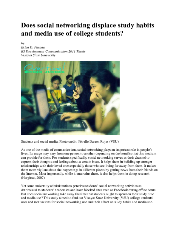 (DOC) Motivations and Displacement Effects of Social Networking Use on ...