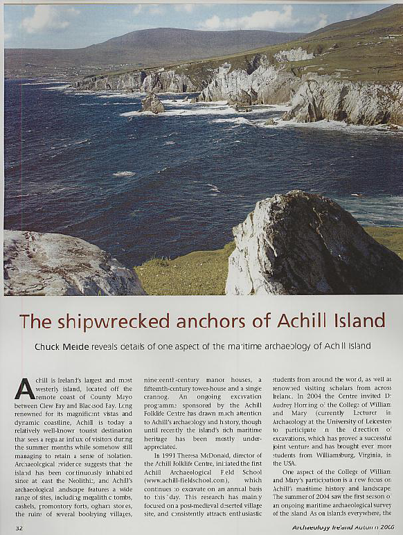 (PDF) The Shipwrecked Anchors of Achill Island