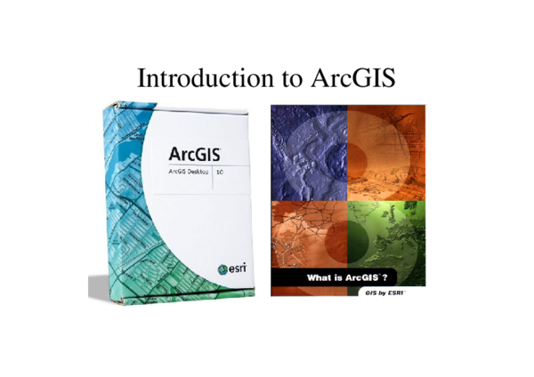 (PDF) Introduction to ArcGIS