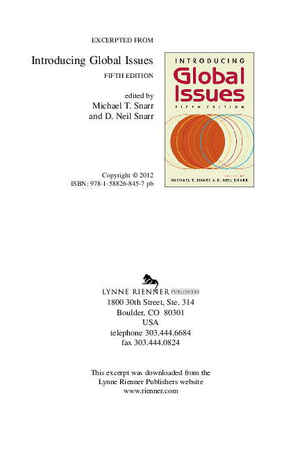(PDF) Nationalism chapter in Introducing global issues edited by M T Snarr and N Snarr