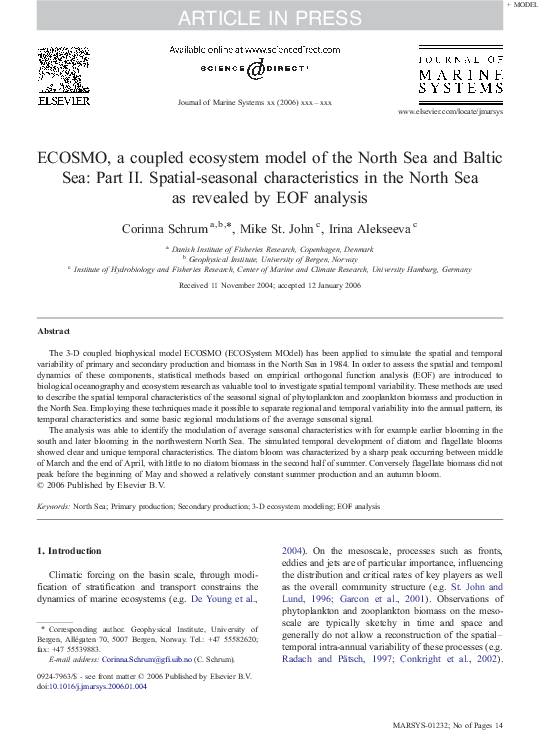 (PDF) ECOSMO, a coupled ecosystem model of the North Sea and Baltic Sea ...