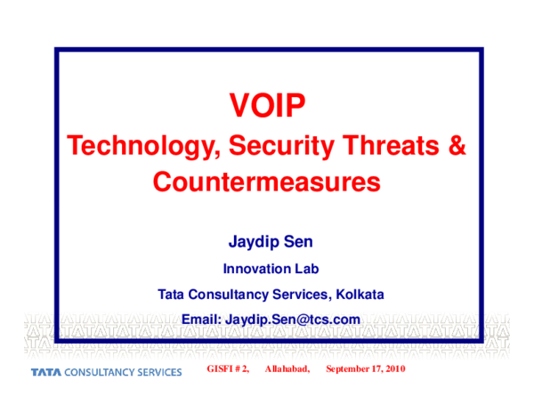 Pdf Voip Technology Security Threats And Countermeasures