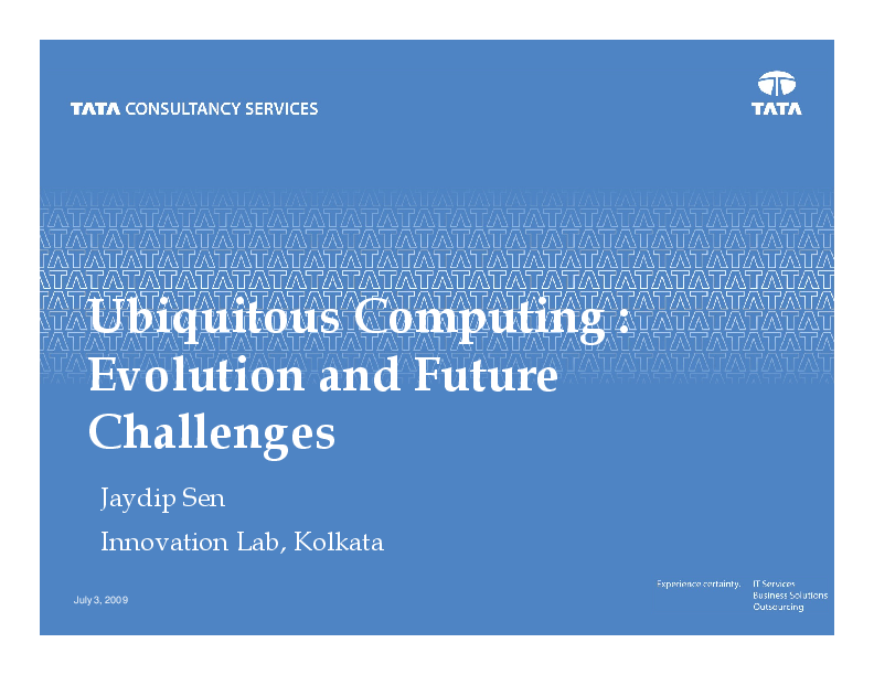 (PDF) Ubiquitous Computing: Evolution and Future Challenges