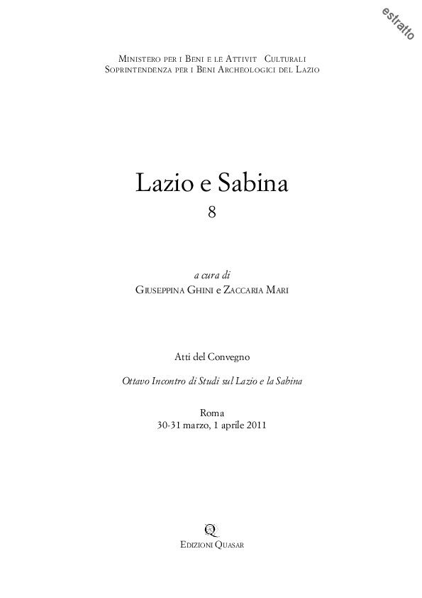 A. W. Busch – S. Aglietti, Castra Albana. Le ricerche e le attività ...