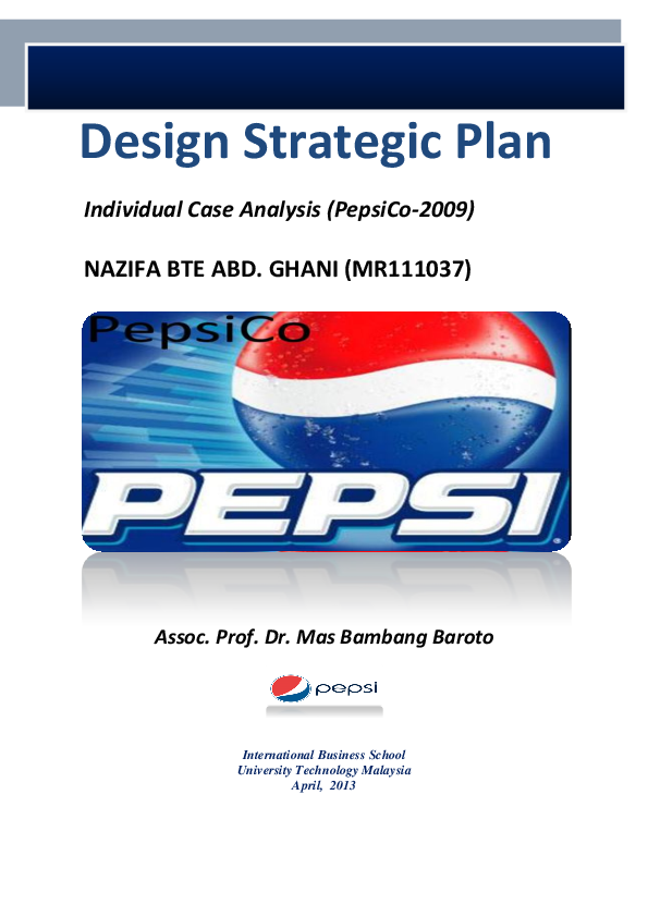 (PDF) PepsiCo Inc. 2009 Design Strategic Plan
