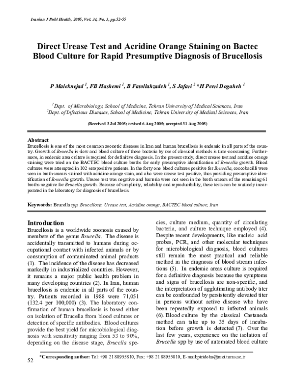 (PDF) Direct Urease Test and Acridine Orange Staining on Bactec Blood ...