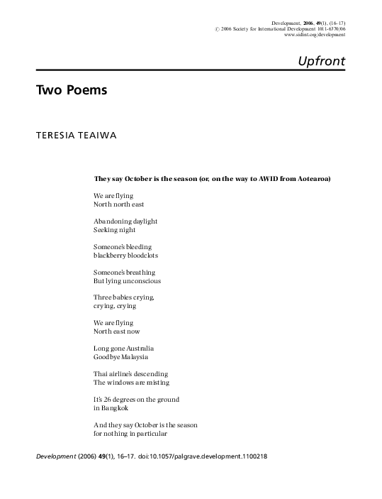 (PDF) Two Poems