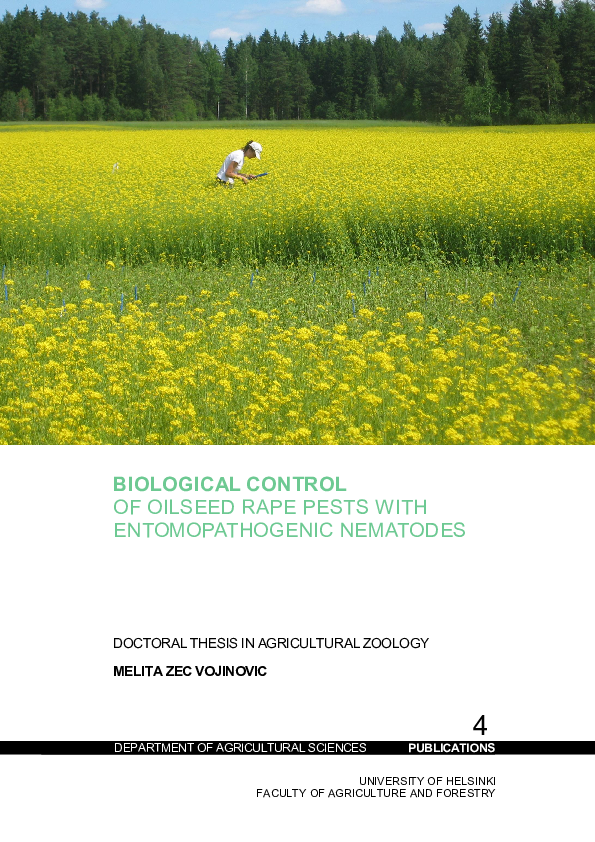 (PDF) Biological Control of Oilseed Rape Pests with Entomopathogenic Nematodes