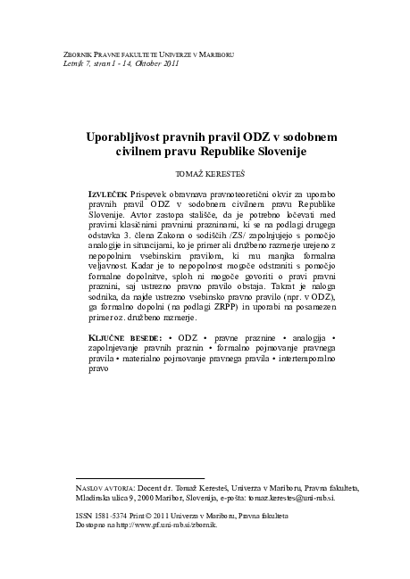 (PDF) Applicability of Legal Regulations of the Rules of Austrian Civil ...