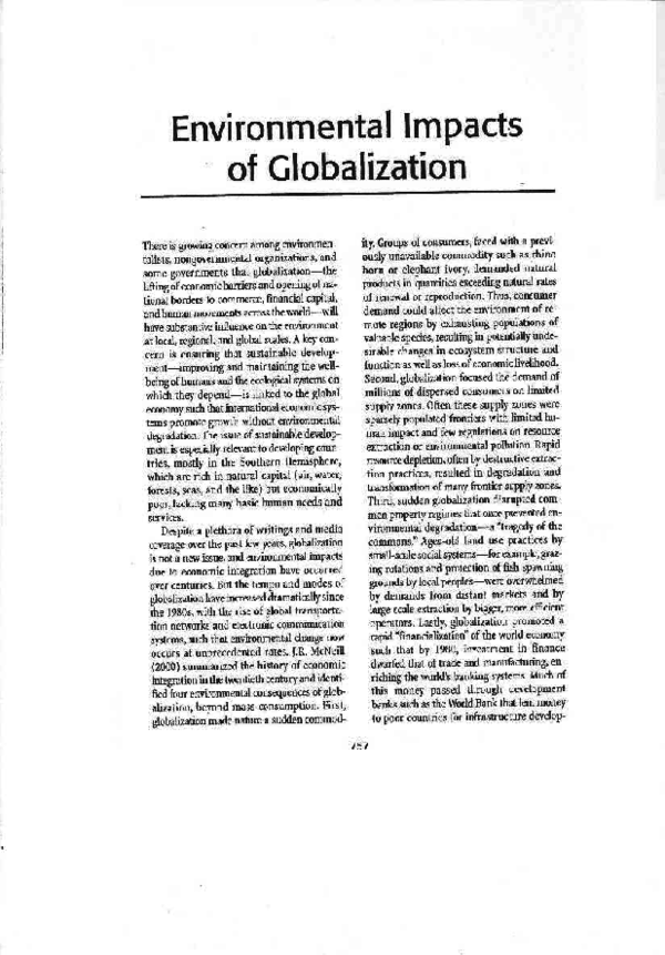 (PDF) Environmental impacts of globalization.
