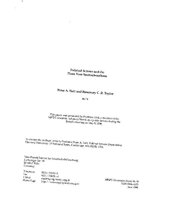 (PDF) Policy paradigms, social learning, and the state: the case of ...