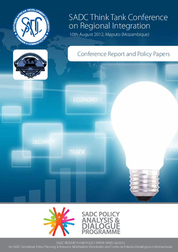 (PDF) Report On SADC Think Tank Conference: Regional Integration