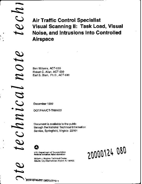 (PDF) Air traffic control specialist visual scanning II: Task load ...