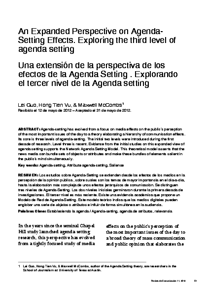 (PDF) An expanded perspective on agenda-setting effects exploring the ...