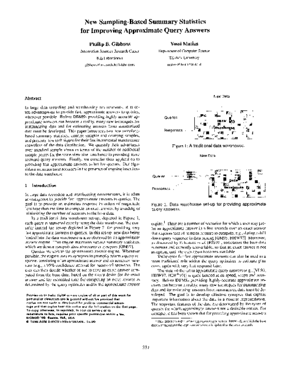 (PDF) New Sampling-Based Summary Statistics for Improving Approximate ...