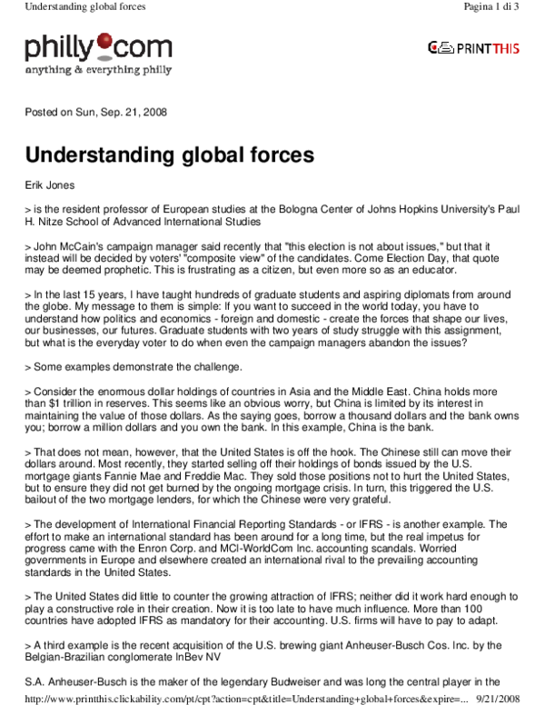 (PDF) Understanding global forces
