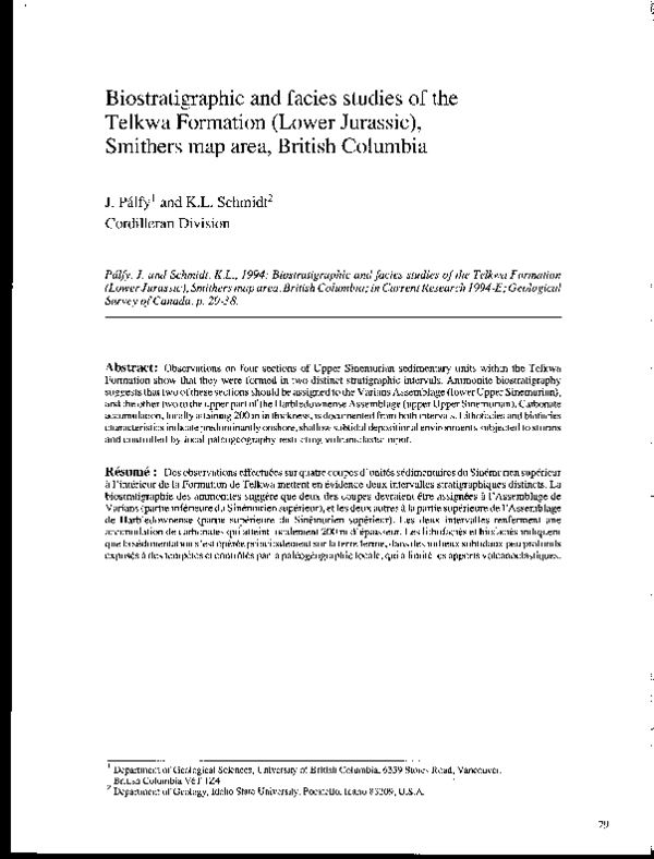 (PDF) Smithers map area, British Columbia