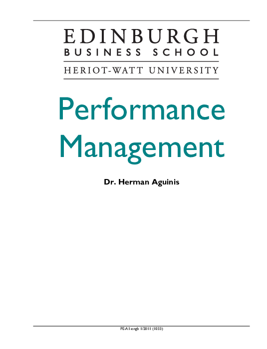 (PDF) Performance management